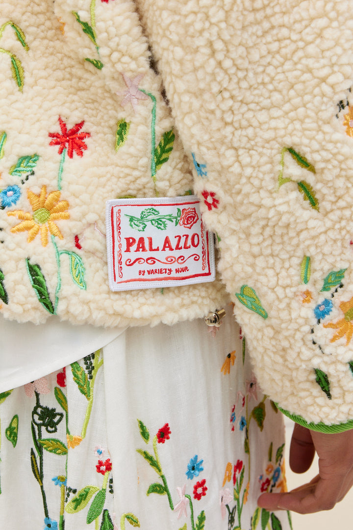 EMBROIDERED FLEECE JACKET - GARDEN – Variety Hour Studio